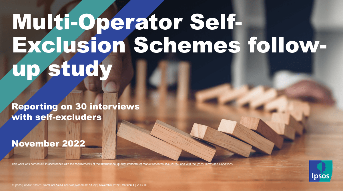 New research: Multi-Operator Self Exclusion Schemes - GamCare